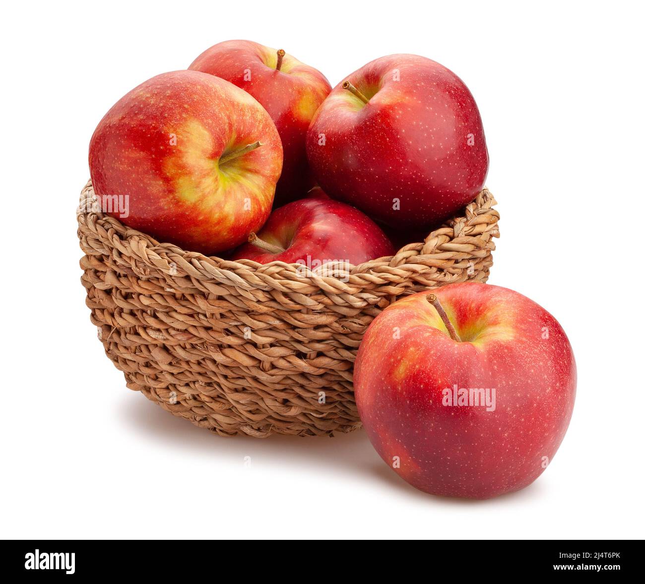 Red apples in basket hi-res stock photography and images - Alamy