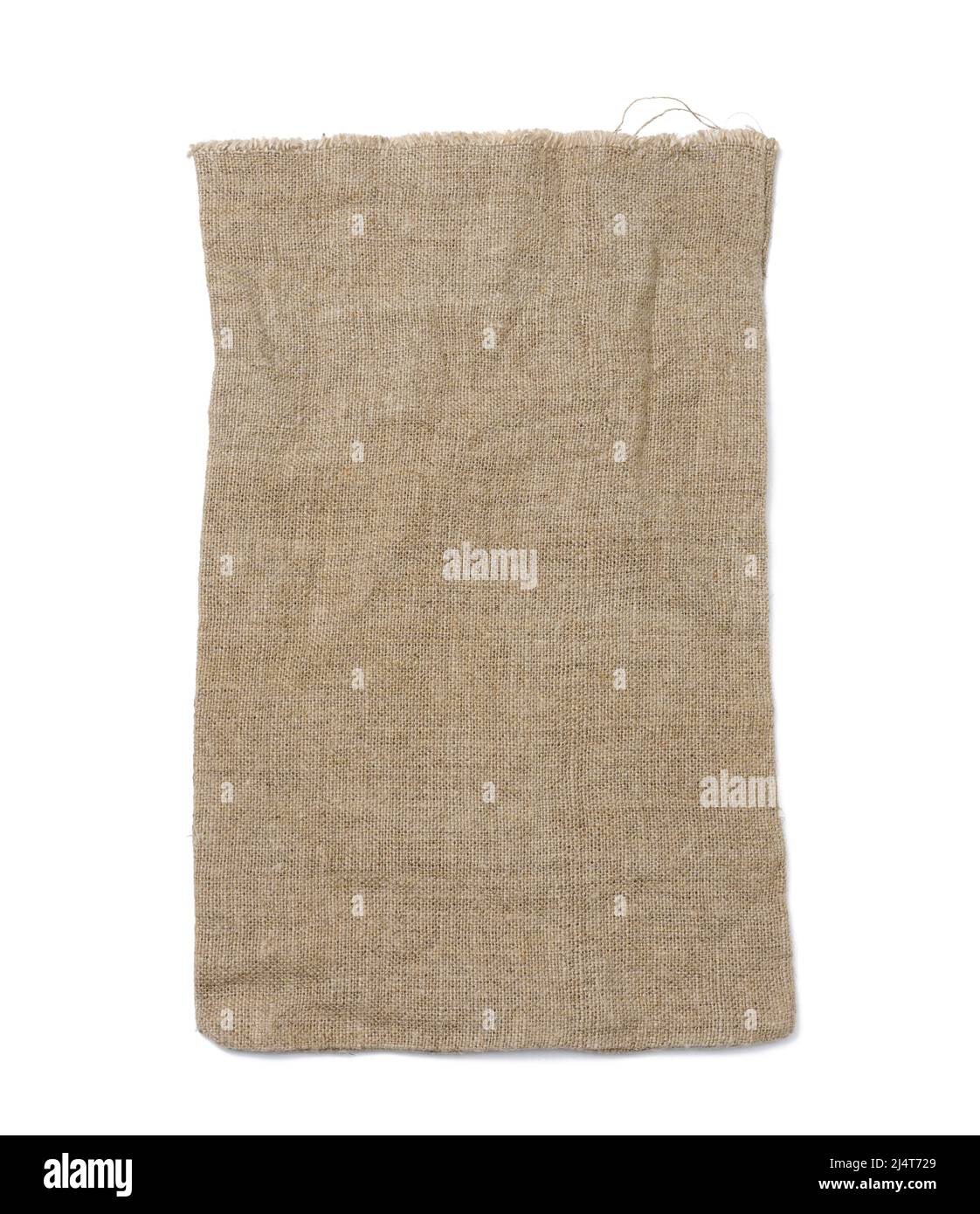 Empty brown burlap sack on white isolated background Stock Photo - Alamy