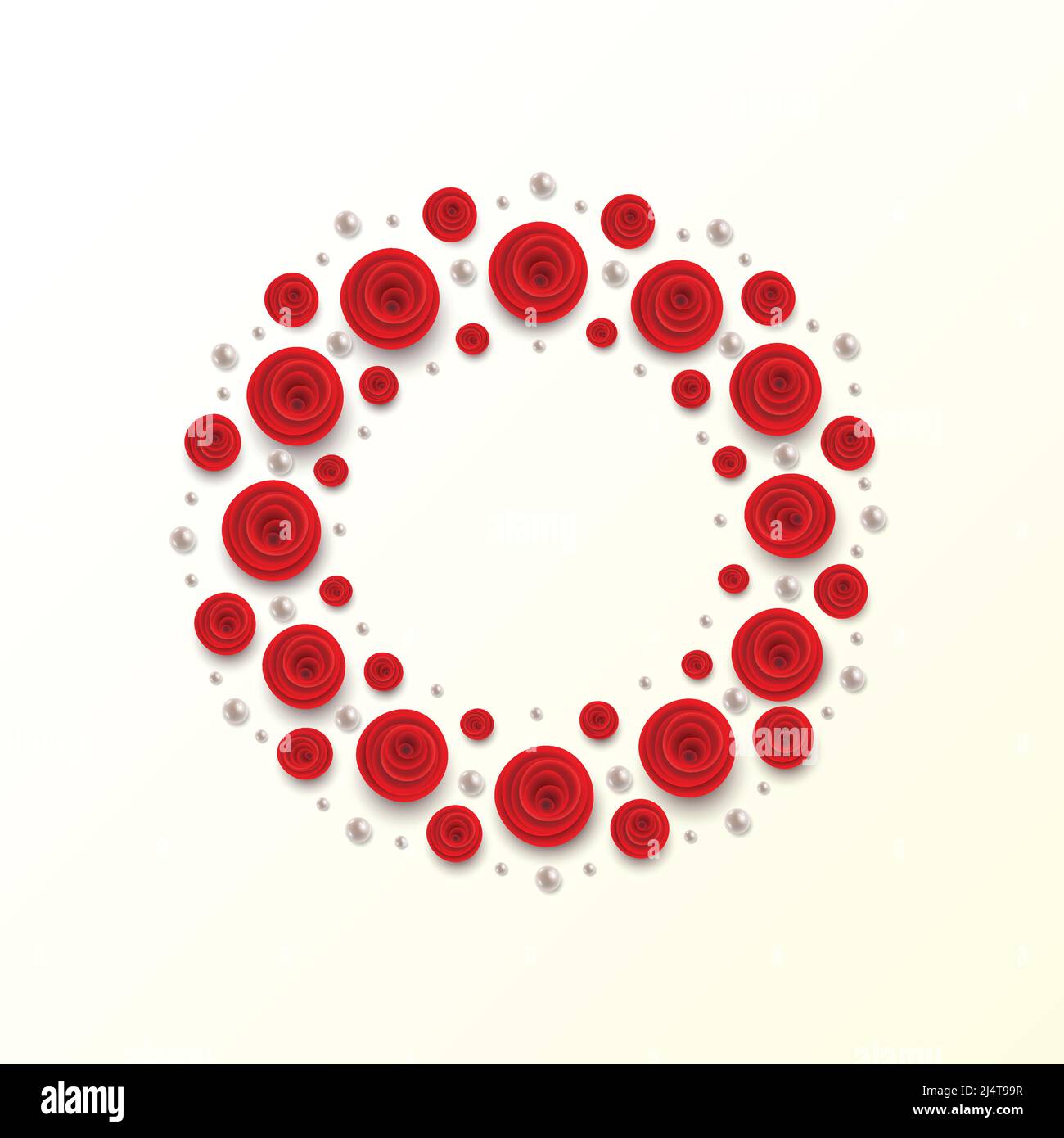 Rose flowers circle frame background Stock Vector Image & Art - Alamy