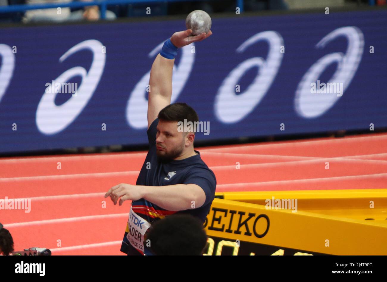 Andrei Rares TOADER of Roumain Finale Shot Put Men during the World Athletics Indoor ...