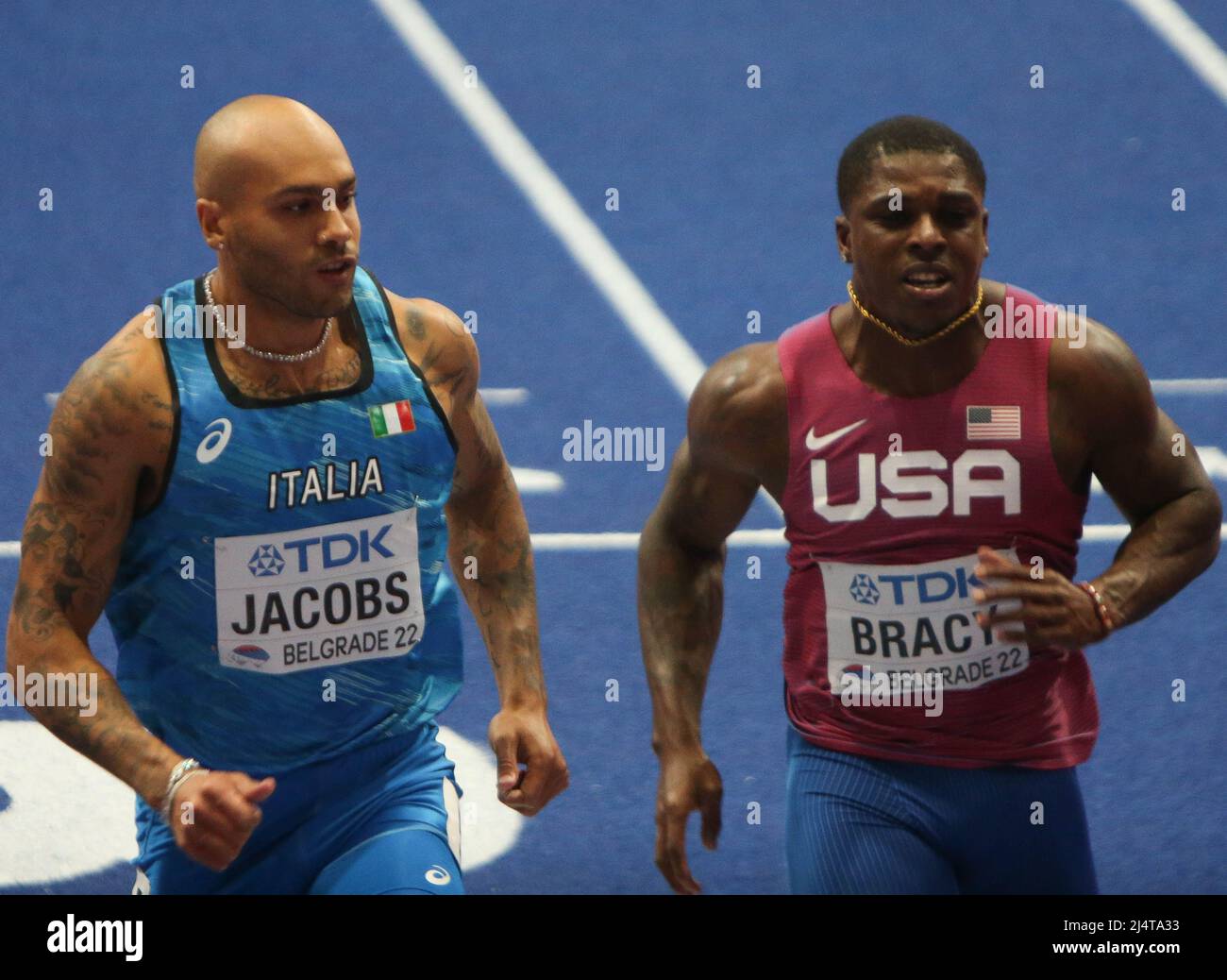 Lamont Marcell JACOBS of Italy and Marvin BRACY of USA Finale 60 M ...