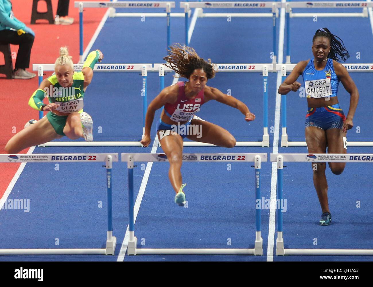 Liz CLAY of Australie , Gabriele CUNNINGHAM of USA and Maribel Vanessa ...