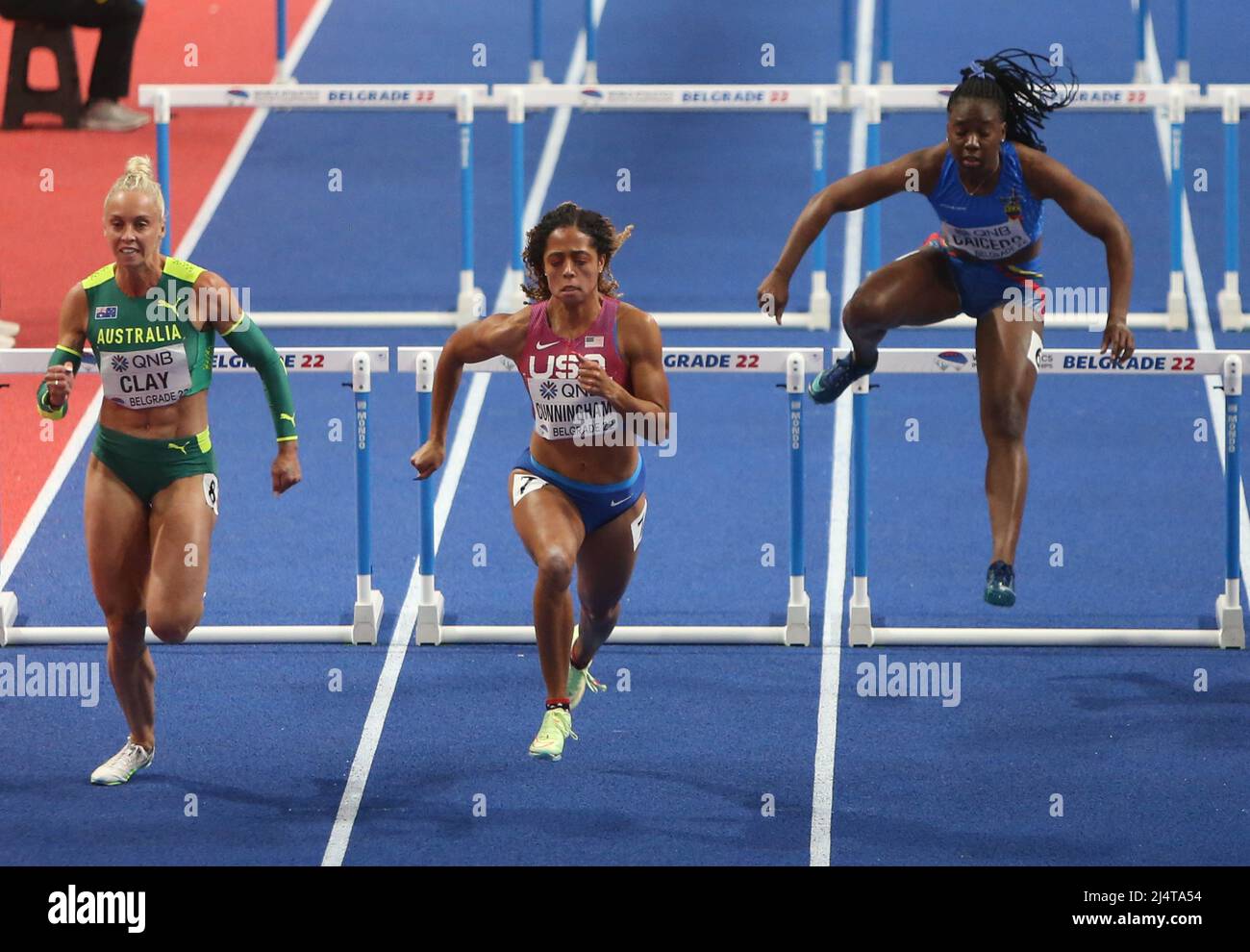 Liz CLAY of Australie , Gabriele CUNNINGHAM of USA and Maribel Vanessa ...
