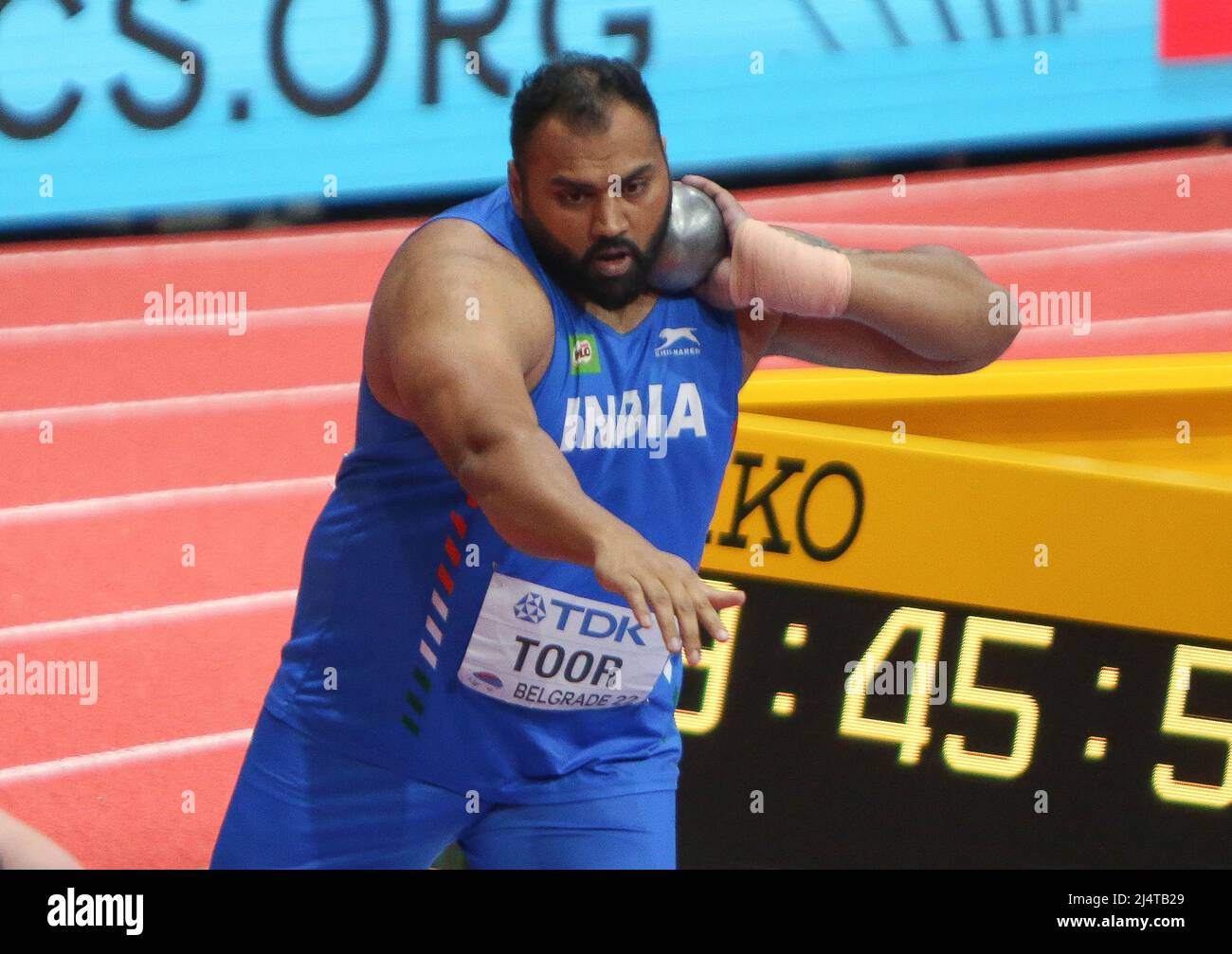Tajinderpal Singh TOOR of Indien Finale Shot Put Men during the World ...