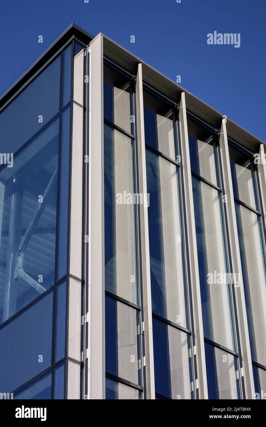 exterior modern office building. glass wall. business architecture ...