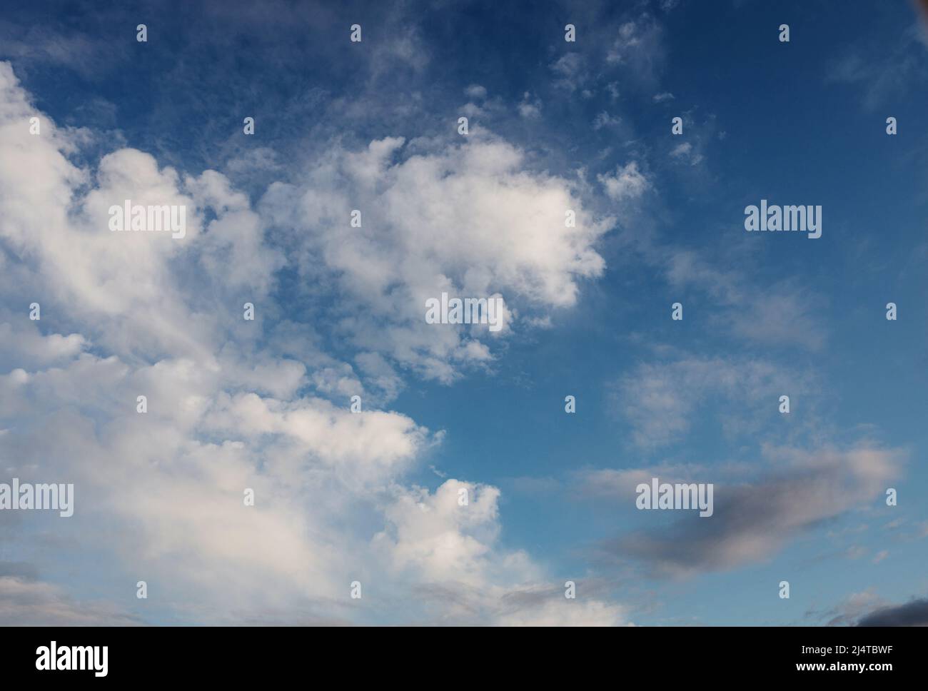 blue sky with clouds as backdrop in the air The nature of the blue sky ...