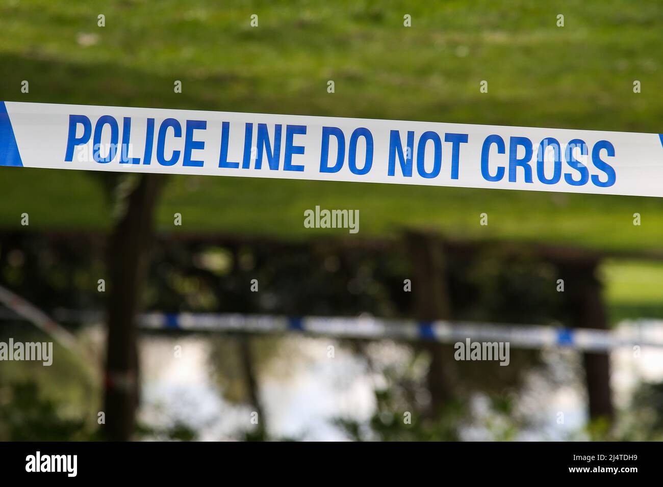 A police tape around a crime scene in London Stock Photo - Alamy
