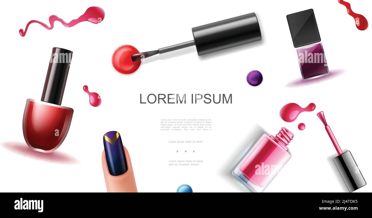 Nail polish splash Stock Vector Images - Alamy