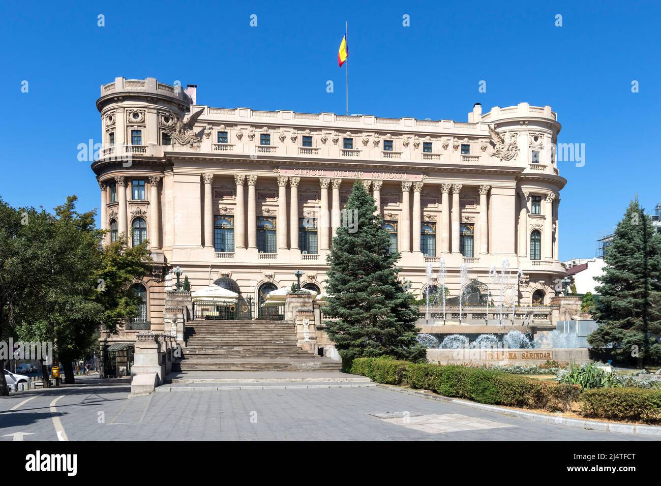 BUCHAREST, ROMANIA - AUGUST 17, 2021: Building of Military club at ...