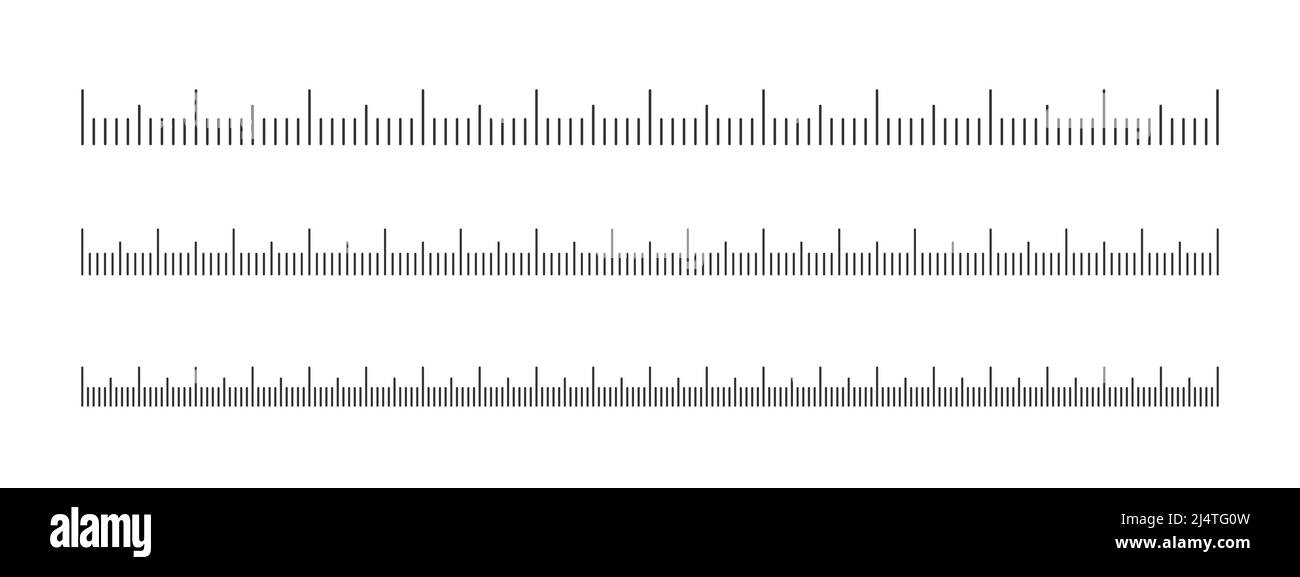 Medical or meteorological thermometer graphic scale set. Horizontal ...