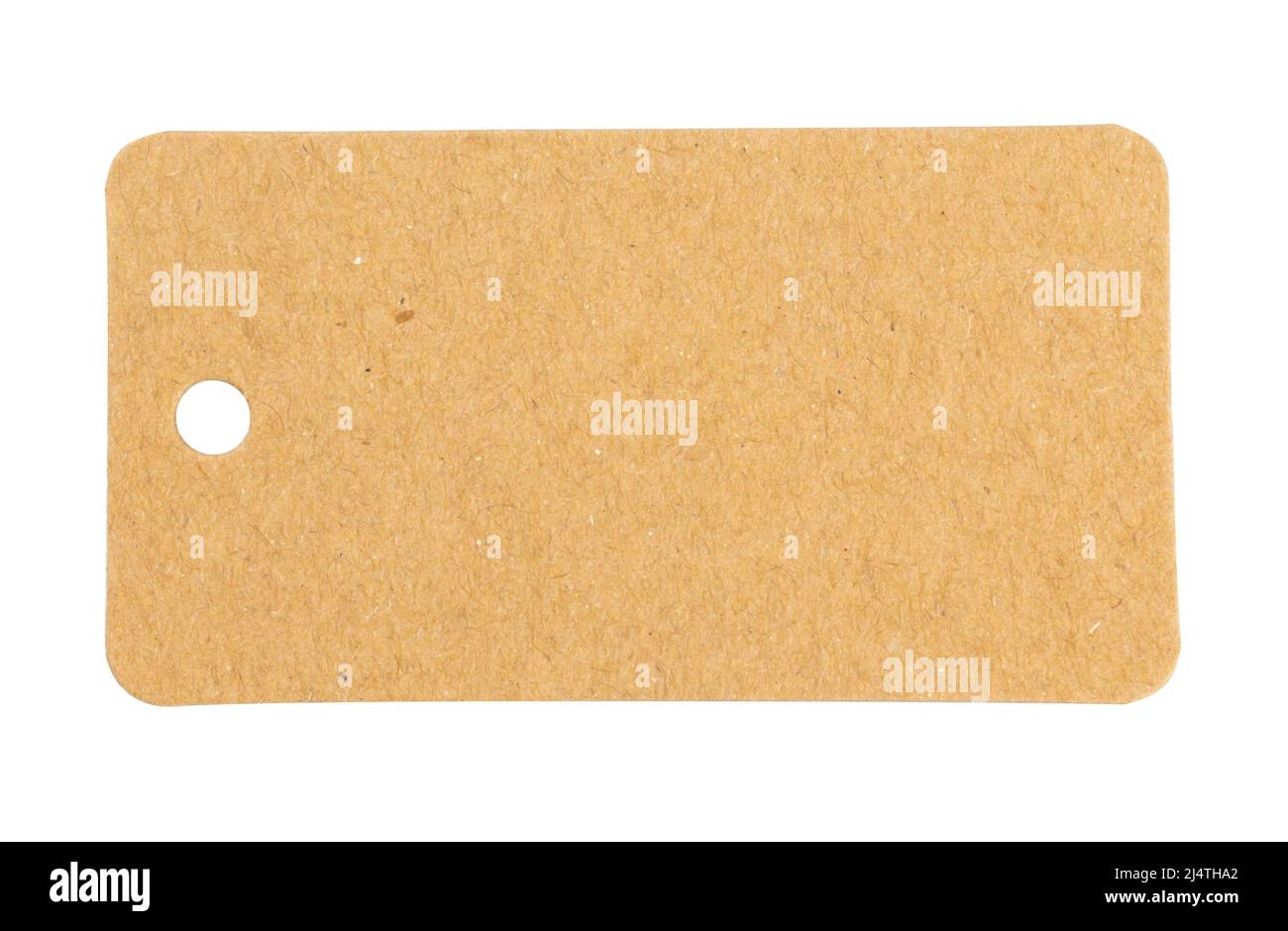 Empty blank brown craft paper label or price tag isolated on white ...
