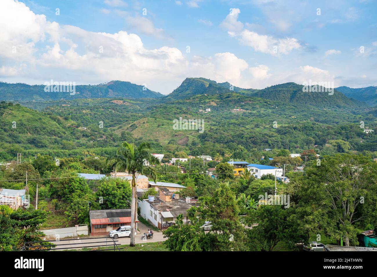 View of part of the village of San Joaquin, La Mesa, Cundinamarca ...