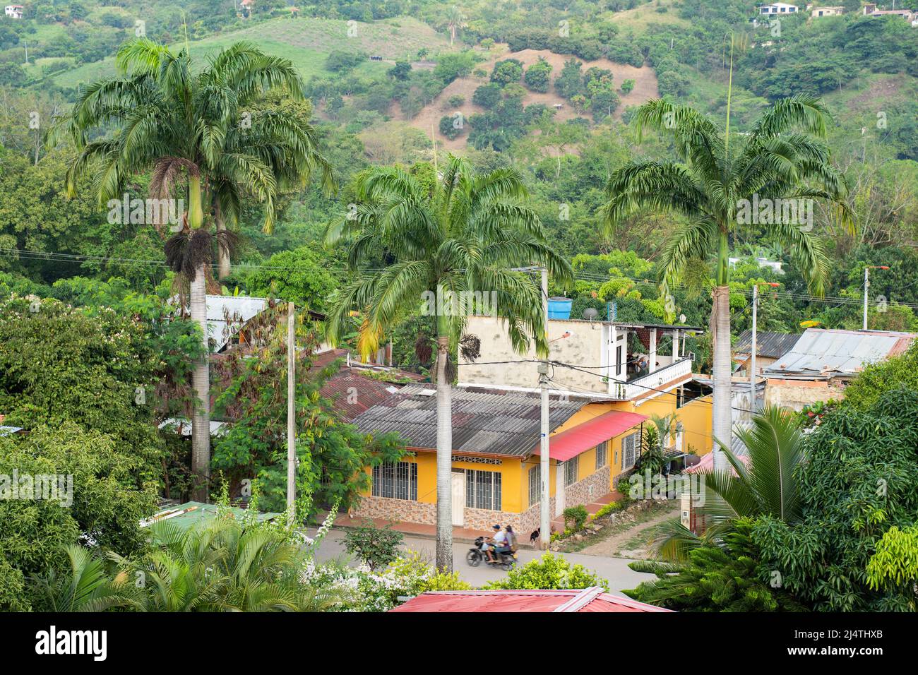 View of part of the village of San Joaquin, La Mesa, Cundinamarca ...