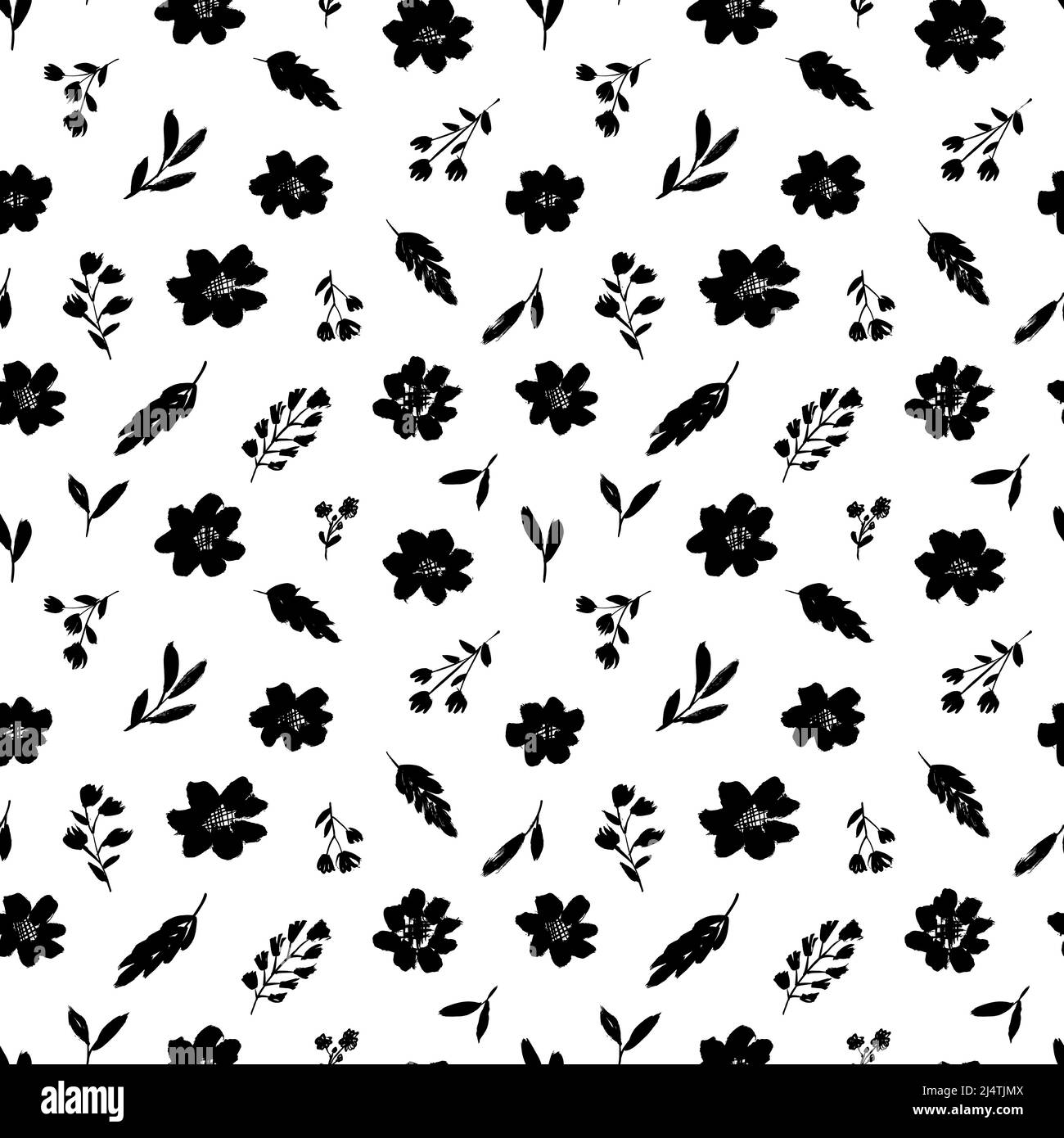 Illustration of camomile flower on white background Black and White ...