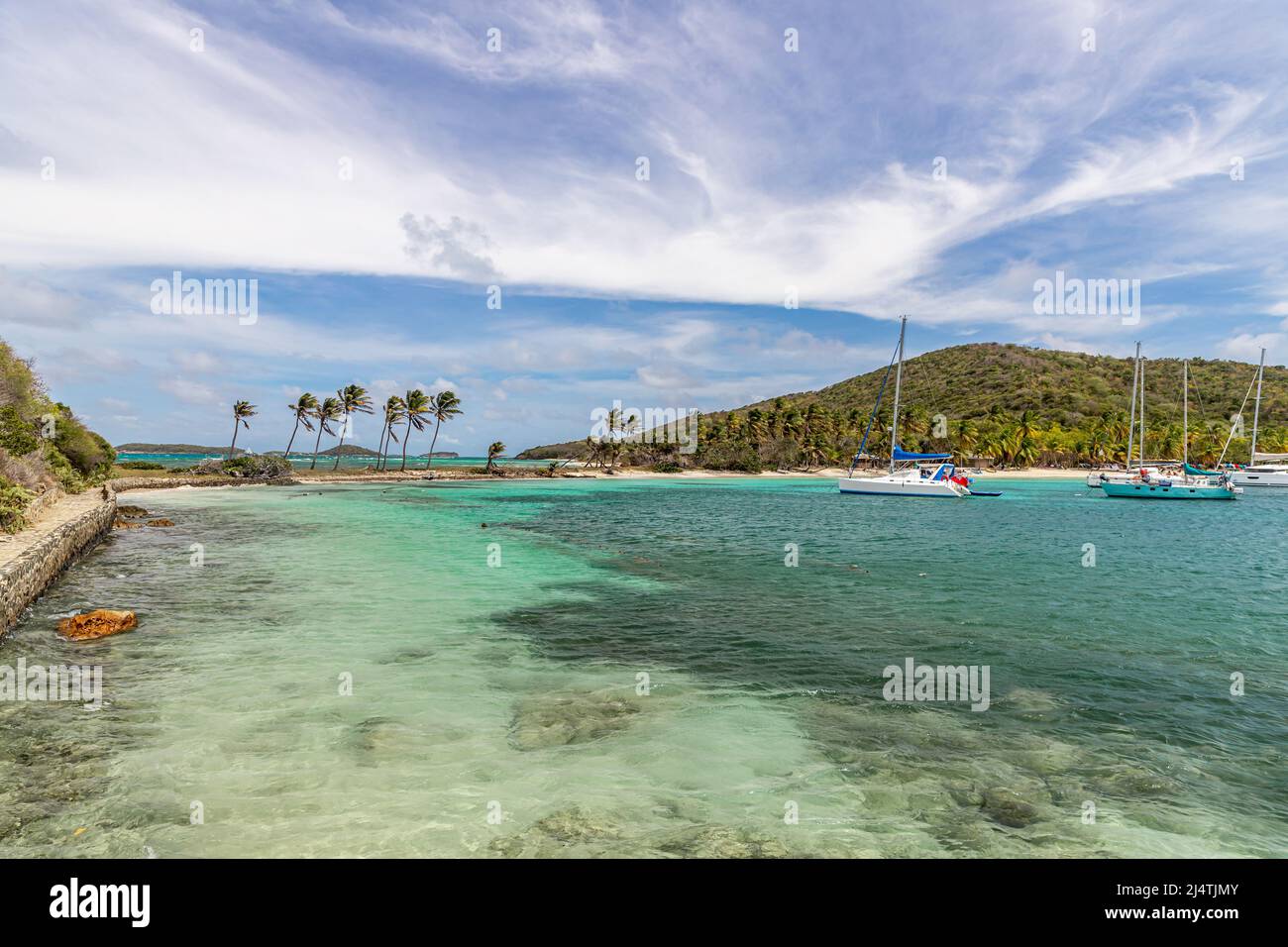 Saint Vincent and the Grenadines, Mayreau, Salt Whistle Bay Stock Photo ...