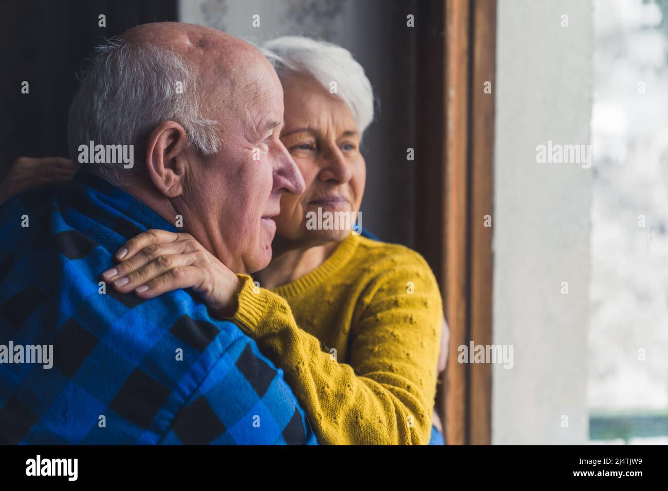 Elderly wife caring hi-res stock photography and images - Alamy