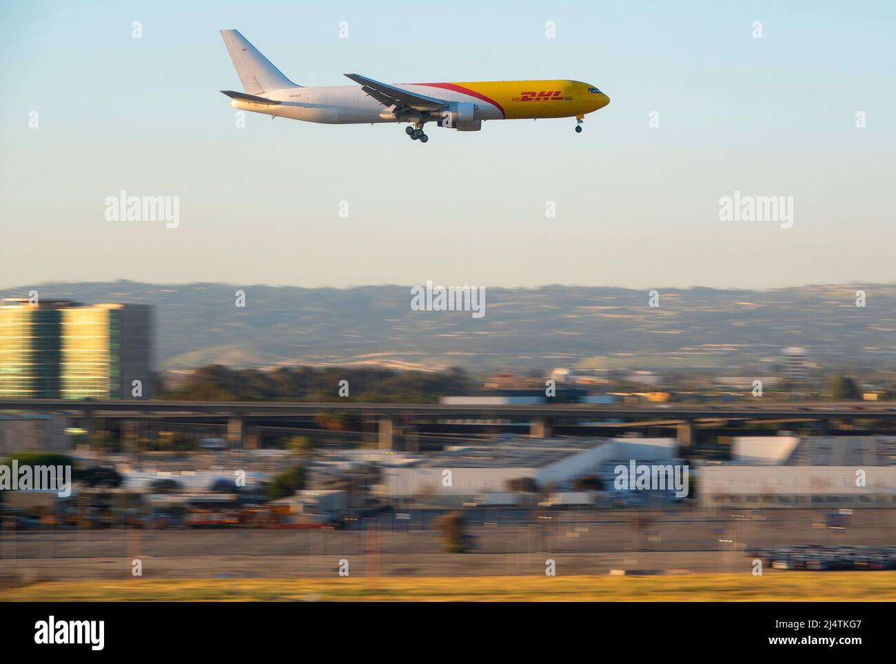 Los Angeles, California, USA. 12th Apr, 2022. An ABX Air Boeing 767 ...