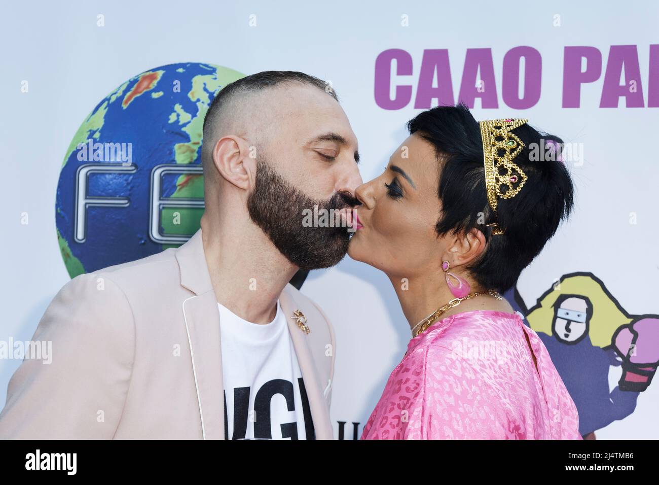 Paris, France. 16th Apr, 2022. Roman Krakovsky and Matilda Kahn attend ...