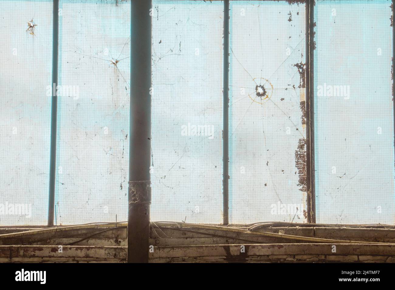 Roof window with cracks Stock Photo - Alamy