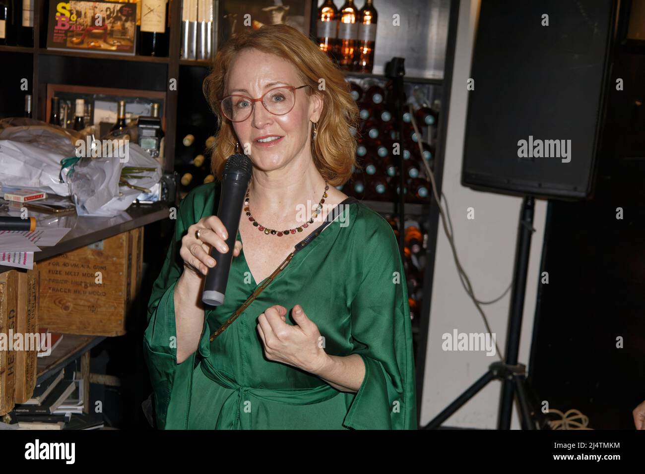 Paris, France. 16th Apr, 2022. Speech by Elizabeth English during the ...