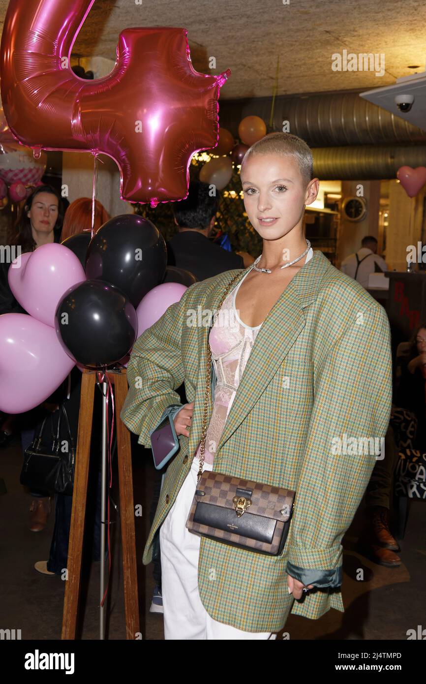 Paris, France. 16th Apr, 2022. French singer Joy attends the SO BAD MAG ...