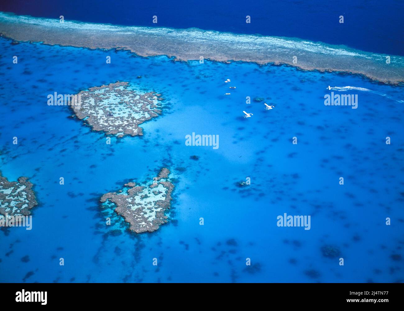 Aerial view of Hardy, reef, part of the Australian Great Barrier reef ...