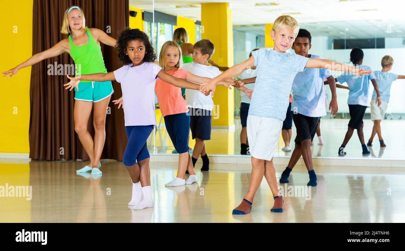 Children practicing jive movements Stock Photo - Alamy