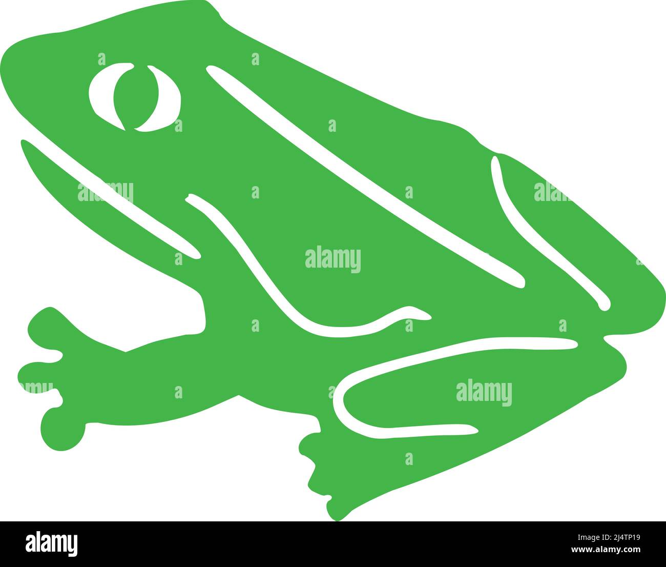 Frog in cartoon flat Stock Vector Images - Alamy