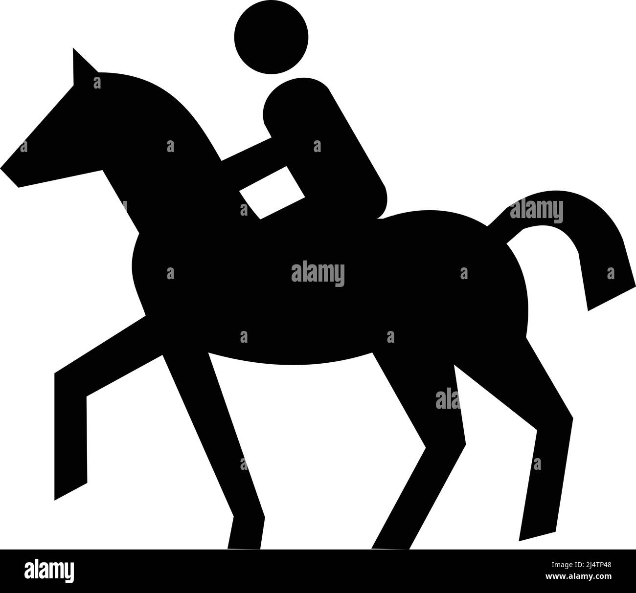 Illustration in black and white rider riding Stock Vector Image & Art ...