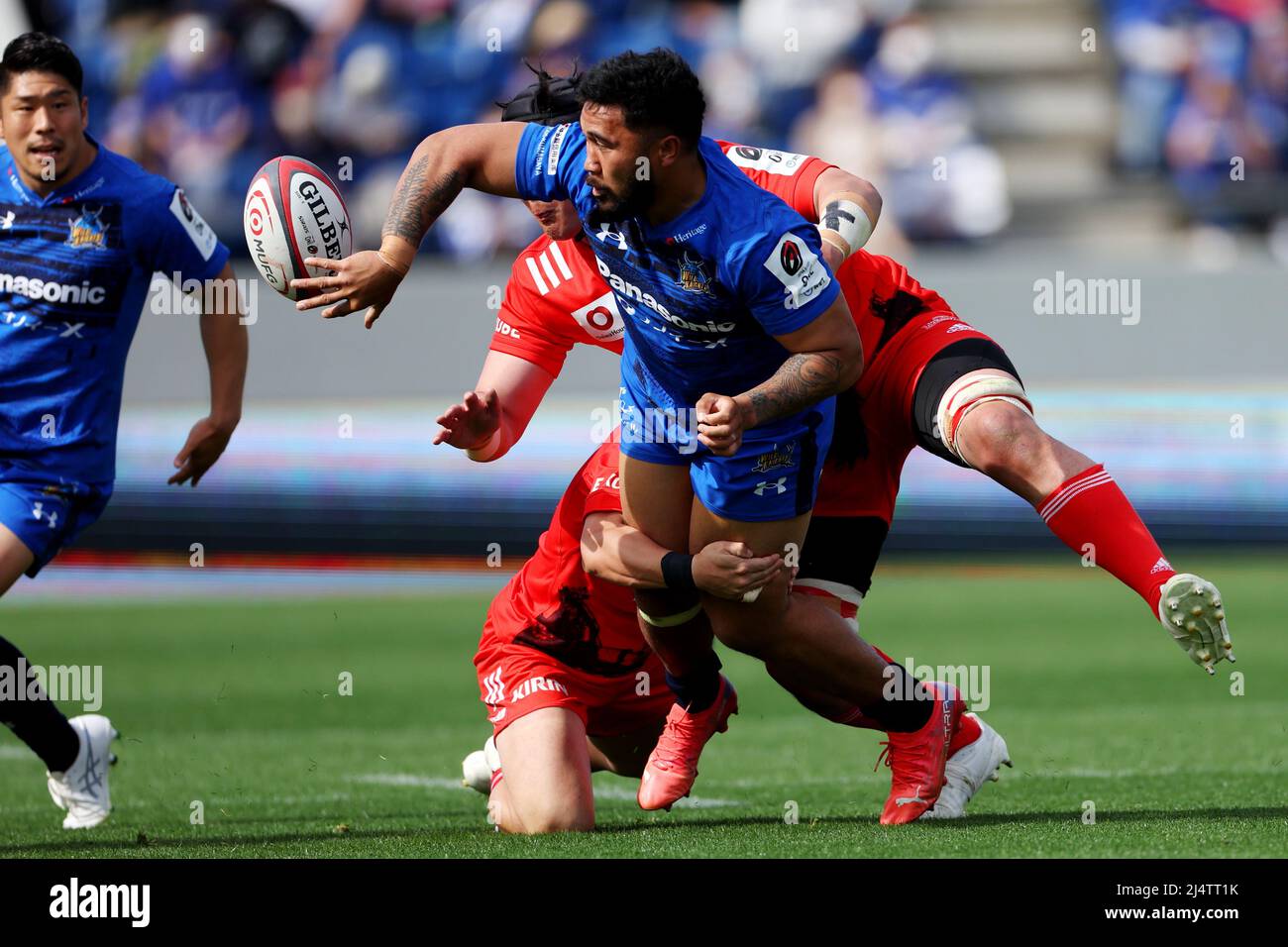 Kumagaya Rugby Stadium, Saitama, Japan. 16th Apr, 2022. Vince Aso ...