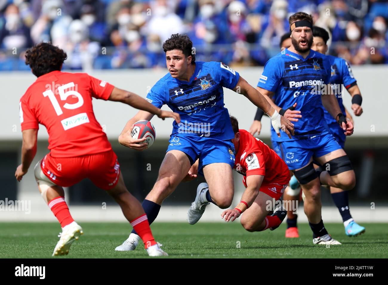 Kumagaya Rugby Stadium, Saitama, Japan. 16th Apr, 2022. Dylan Riley ...