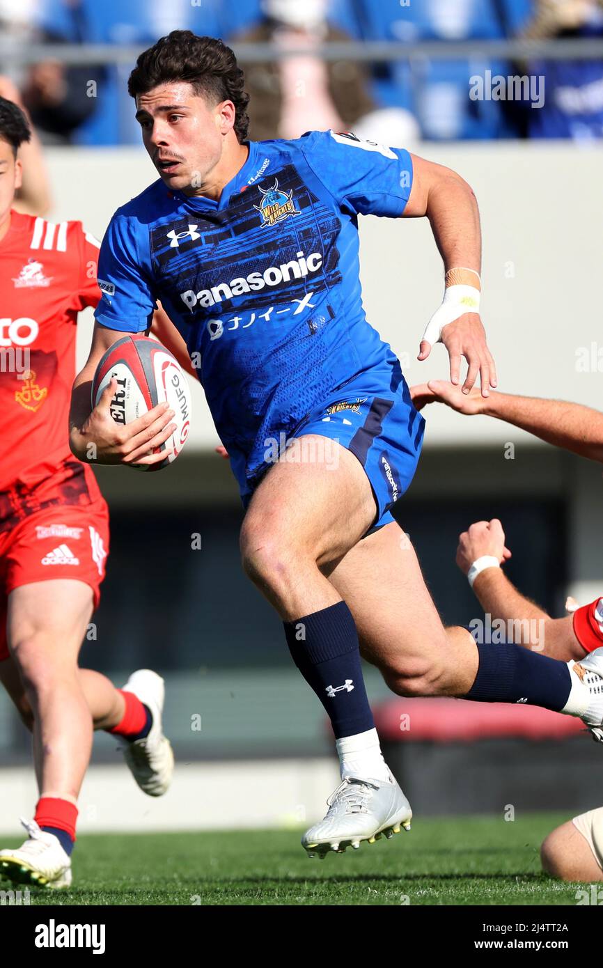Kumagaya Rugby Stadium, Saitama, Japan. 16th Apr, 2022. Dylan Riley ...