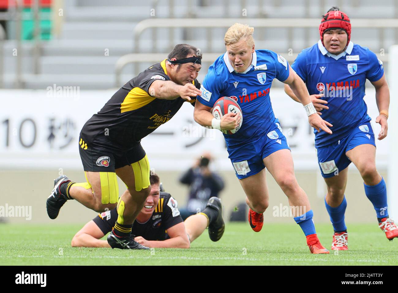 Tokyo, Japan. 17th Apr, 2022. (L - R) Shinnosuke Kakinaga, Sam Greene ...