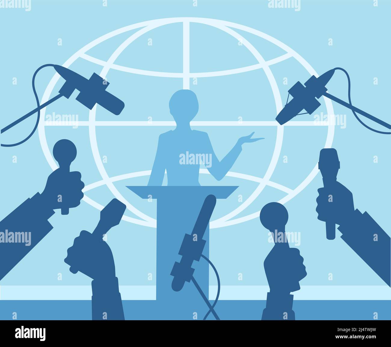 Press conference concept Stock Vector Image & Art - Alamy