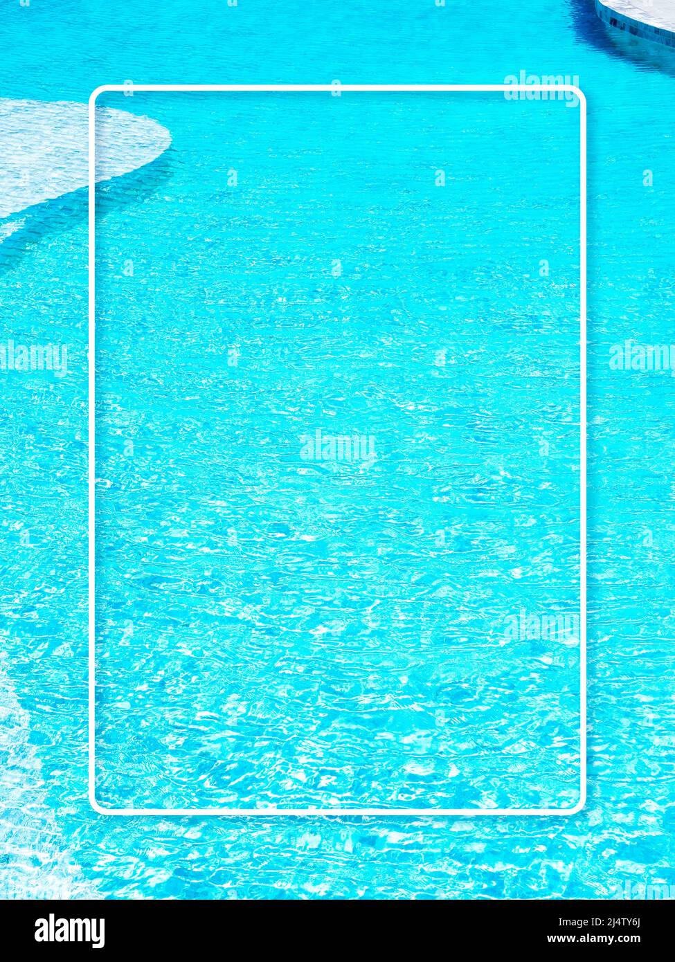 A minimalist white thin line makes a decorative square border frame on ...