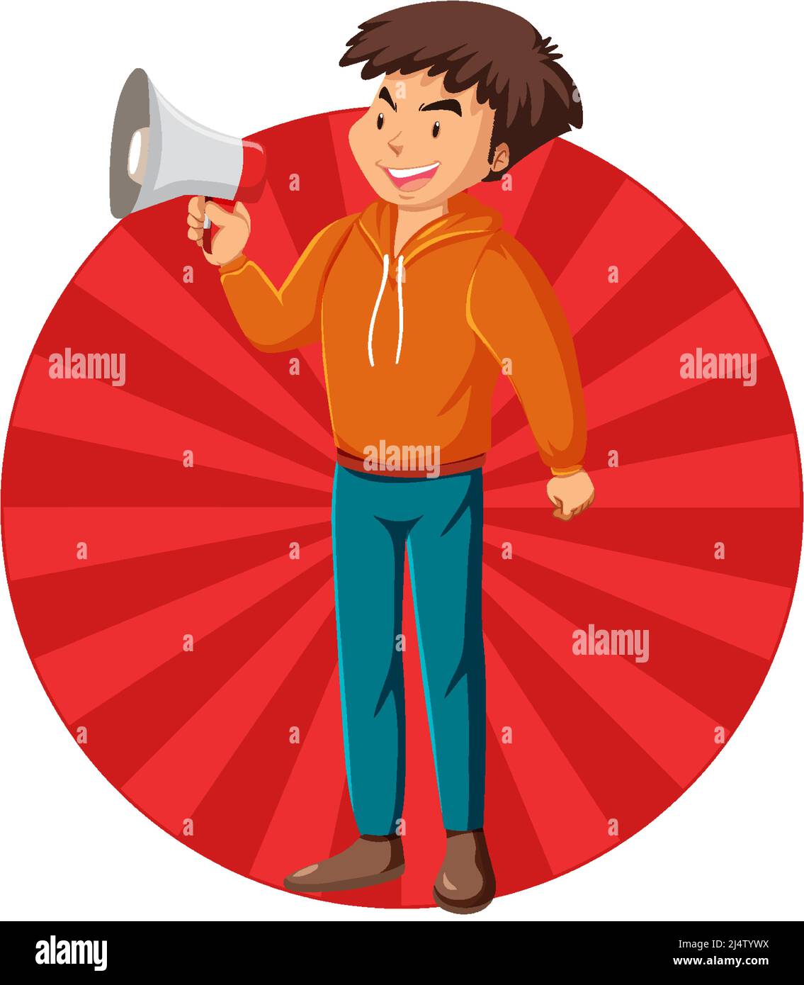 Active boy simple cartoon character illustration Stock Vector Image ...