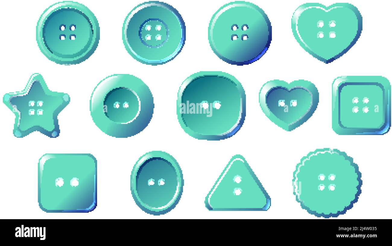 Set of button in different shapes illustration Stock Vector Image & Art ...