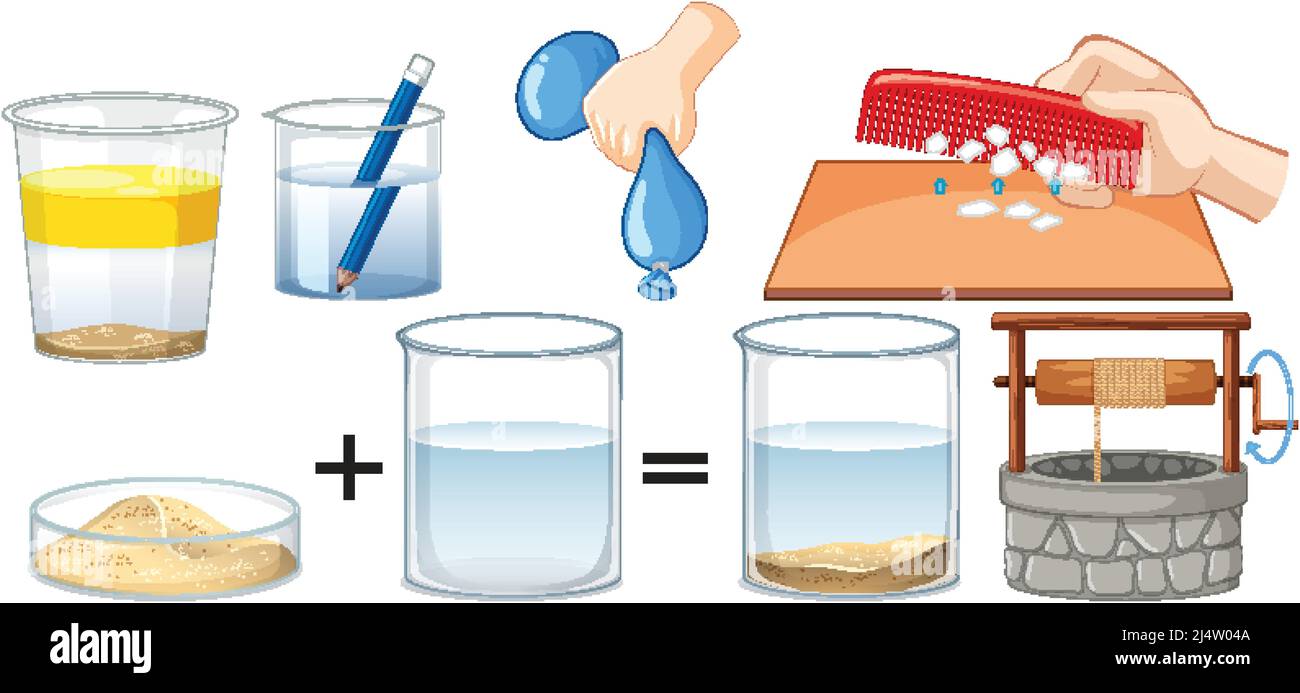 Set of equipment needed for science experiment illustration Stock ...