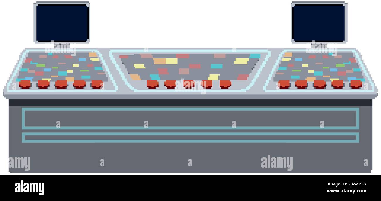 Control panel and monitor illustration Stock Vector Image & Art - Alamy