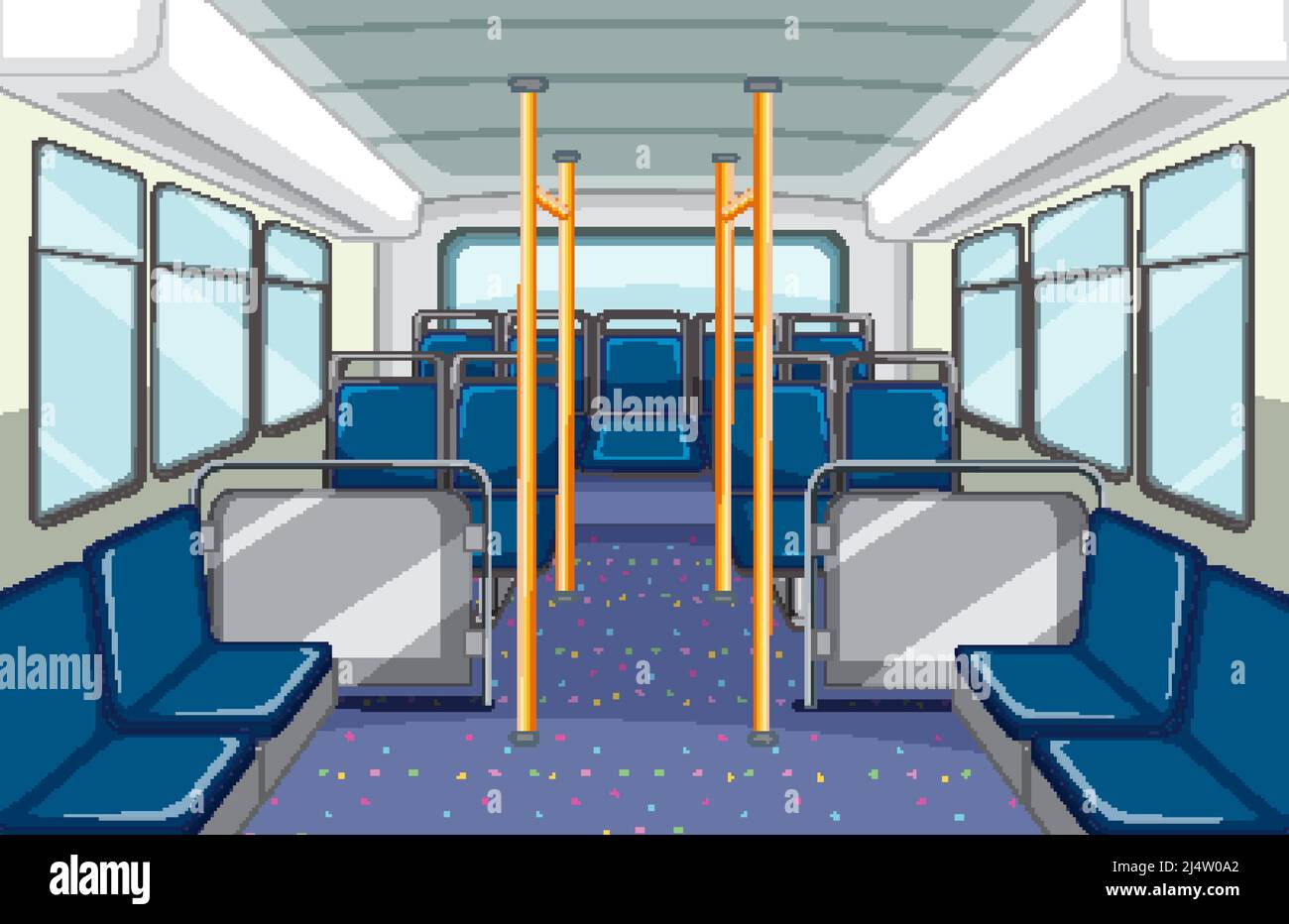 Empty train seats window Stock Vector Images - Alamy