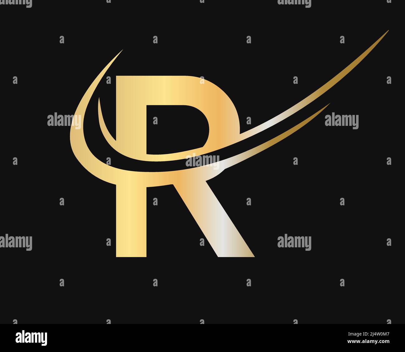 Modern R letter type logo design vector template. Abstract letter R ...