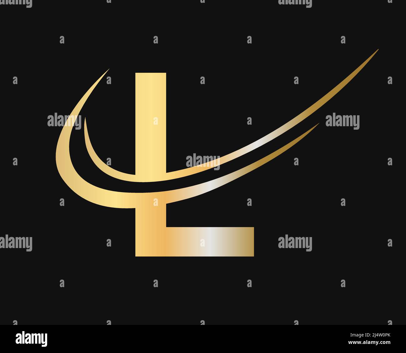 Modern L letter type logo design vector template. Abstract letter L ...