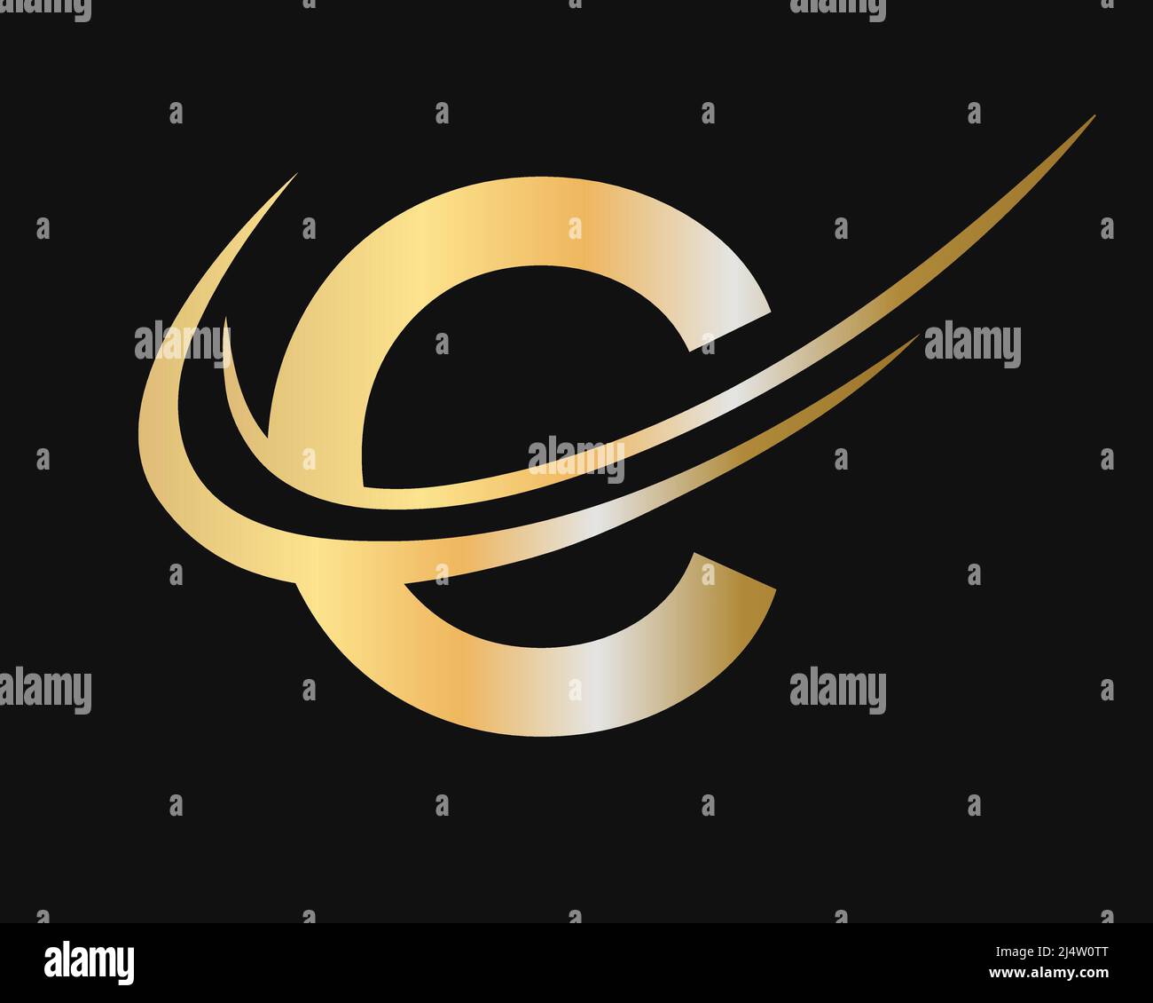 Modern C letter type logo design vector template. Abstract letter C ...