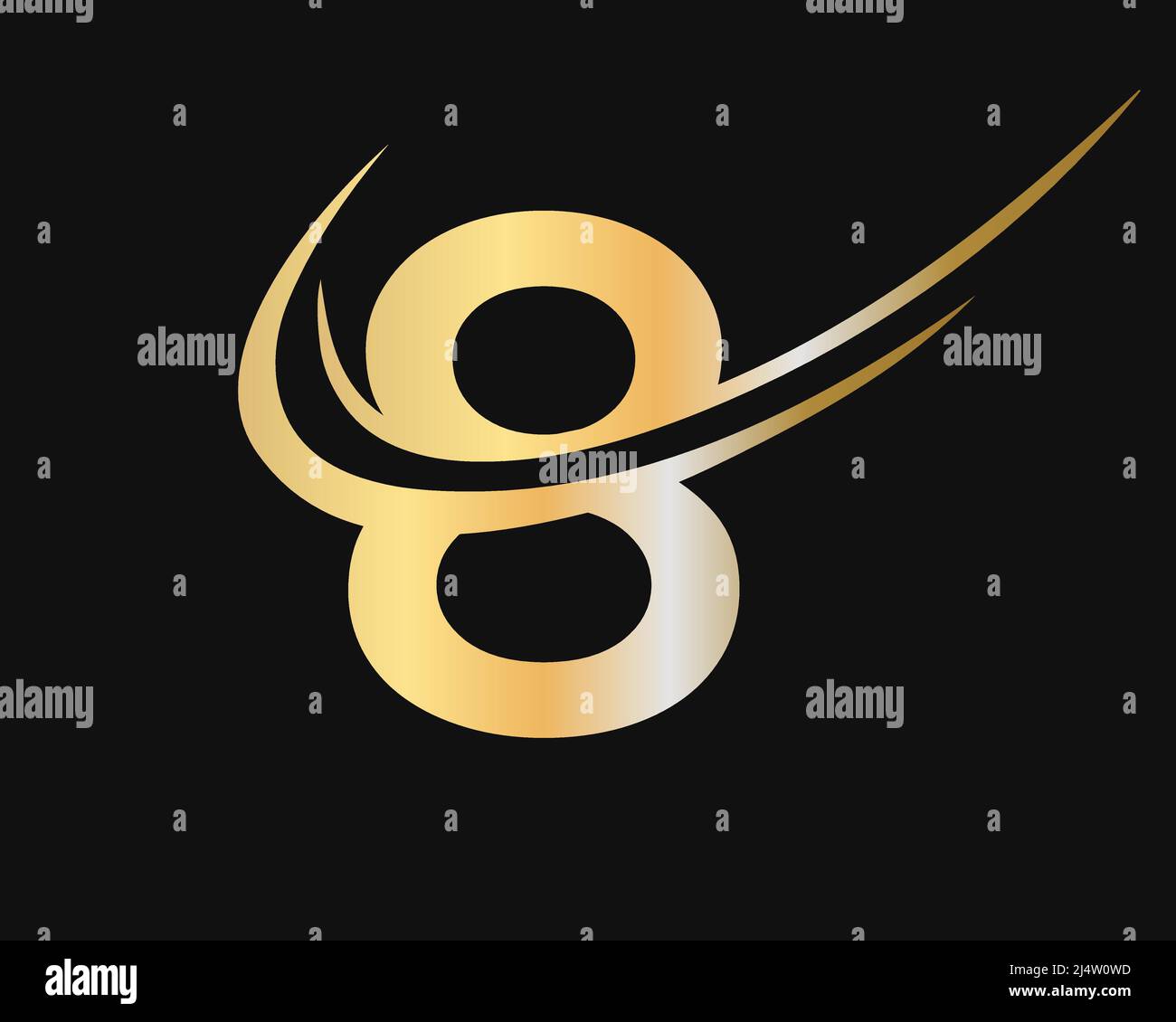 Modern 8 letter type logo design vector template. Abstract letter 8 ...