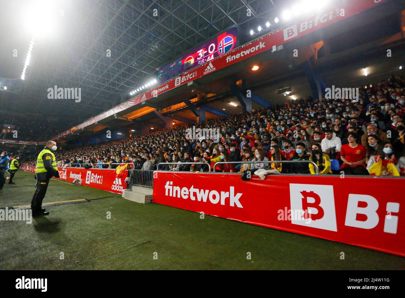 A general View of Riazor stadium during a friendly match between Spain ...