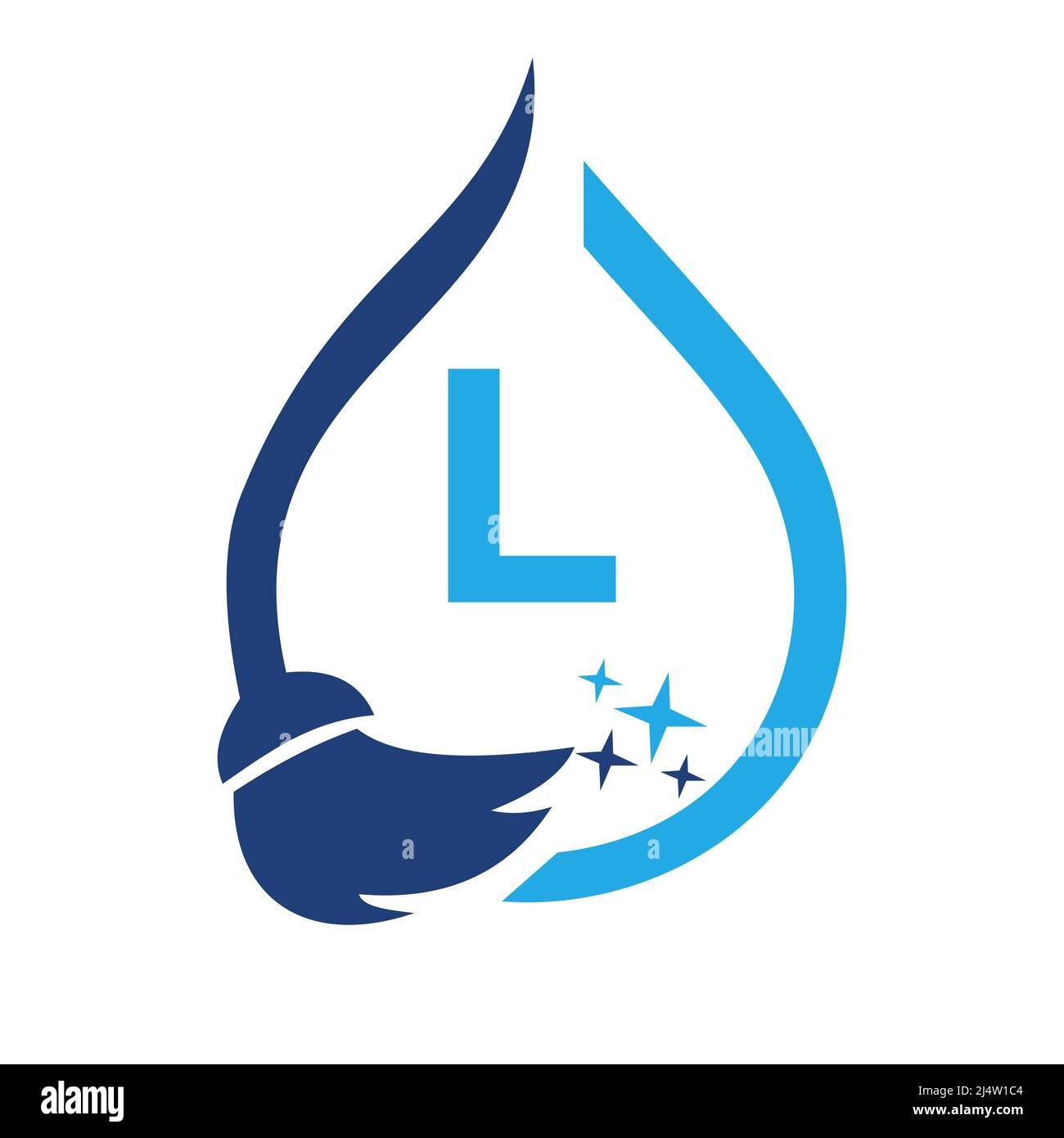 Maid Cleaning Logo On Letter L. Clean House Sign, Fresh Clean Logo ...