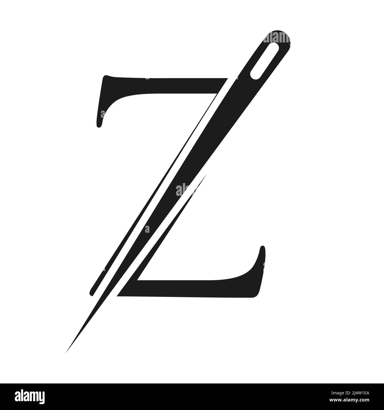 Initial Letter Z Tailor Logo, Needle and Thread Combination for ...