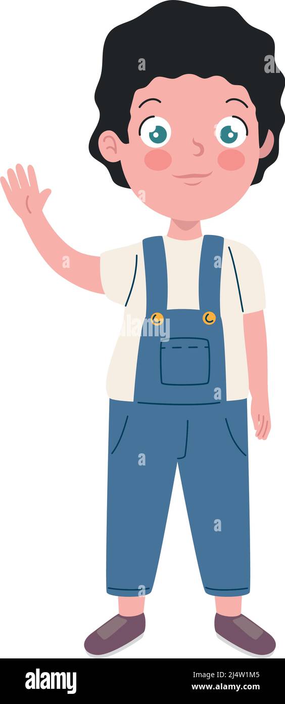 little boy waving Stock Vector Image & Art - Alamy