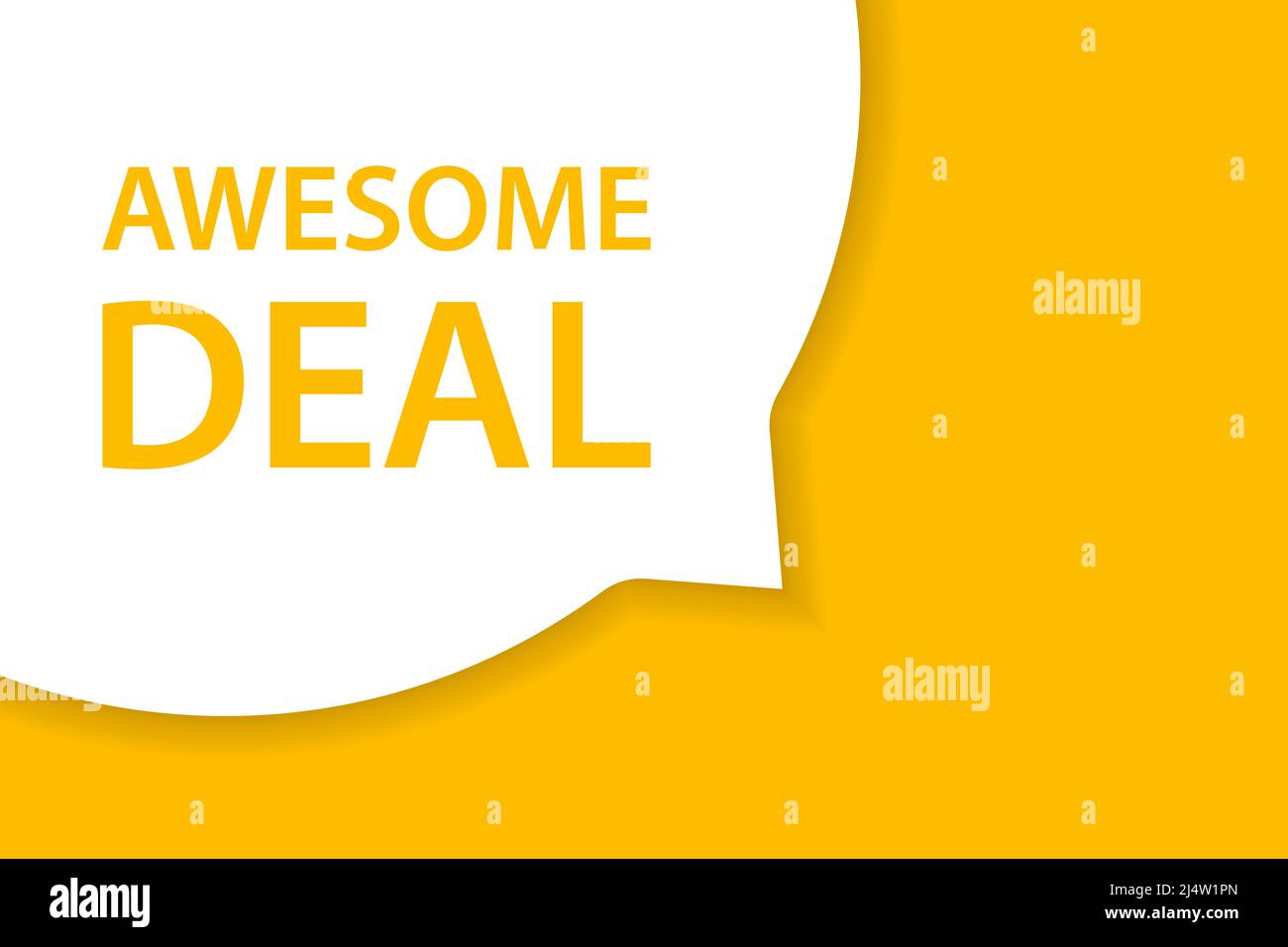 Awesome deal speech bubble banner vector with copy space for business ...