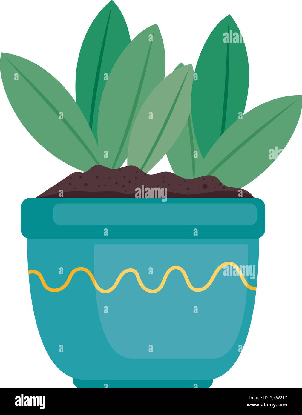houseplant with blue pot Stock Vector Image & Art - Alamy